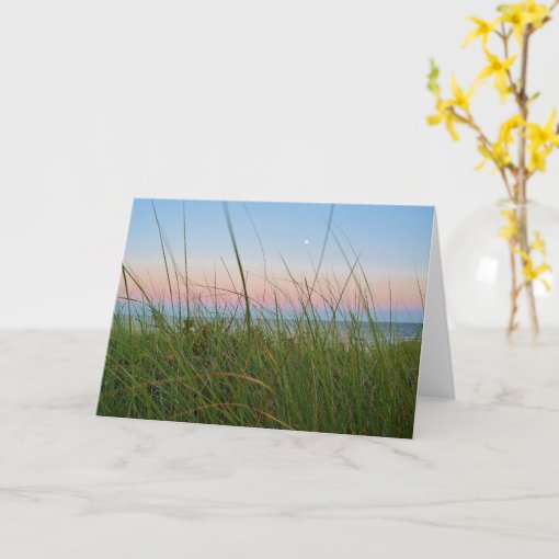 Cape Cod Moonrise Greeting Card | Zazzle