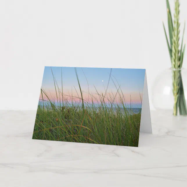 Cape Cod Moonrise Greeting Card | Zazzle