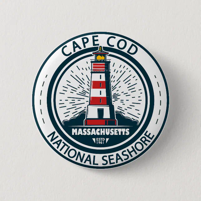 Cape Cod National Seashore Massachusetts Badge Button | Zazzle