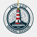 Cape Cod National Seashore Massachusetts Badge Ceramic Ornament | Zazzle