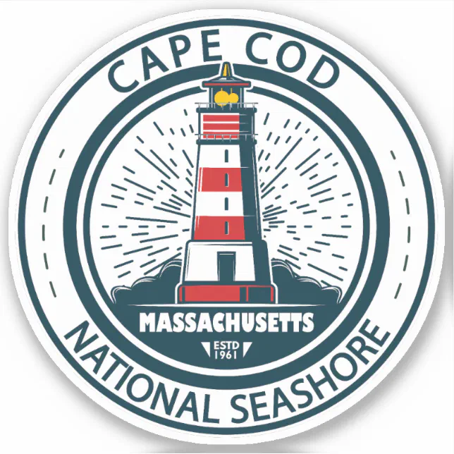 Cape Cod National Seashore Massachusetts Badge Sticker | Zazzle