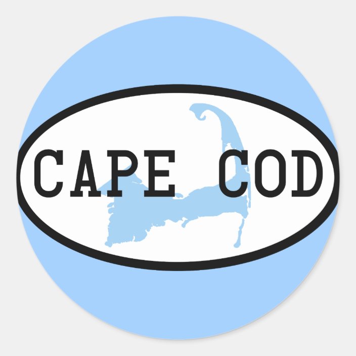 cape-cod-oval classic round sticker | Zazzle.com
