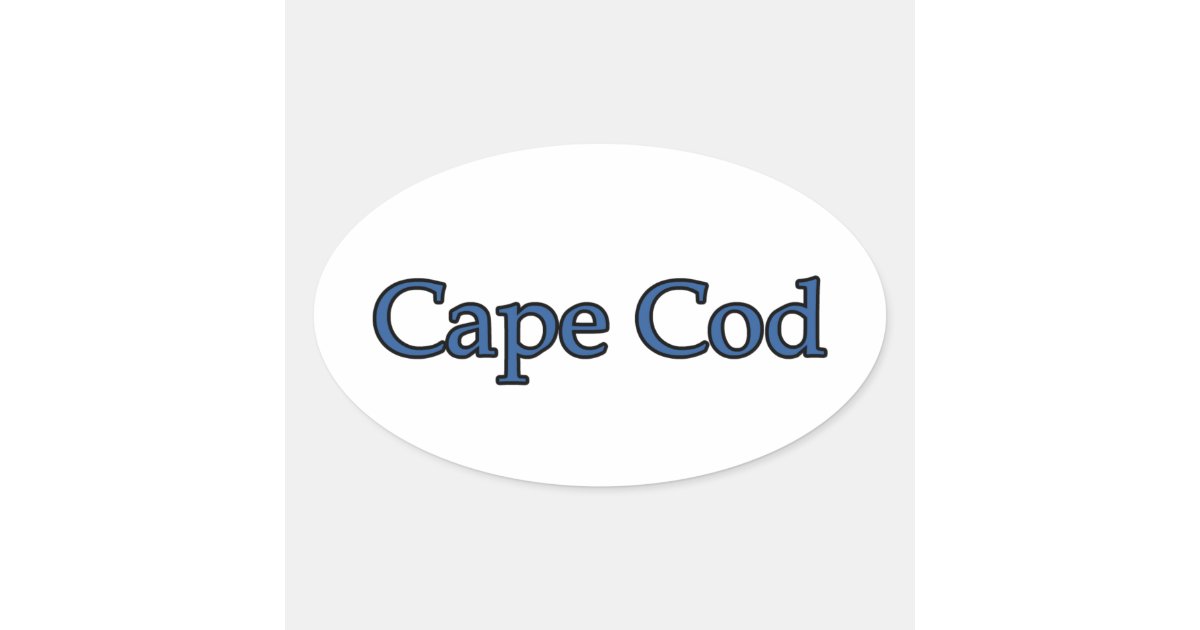 Cape Cod Oval Sticker | Zazzle