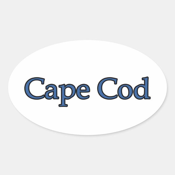 Cape Cod Oval Sticker | Zazzle