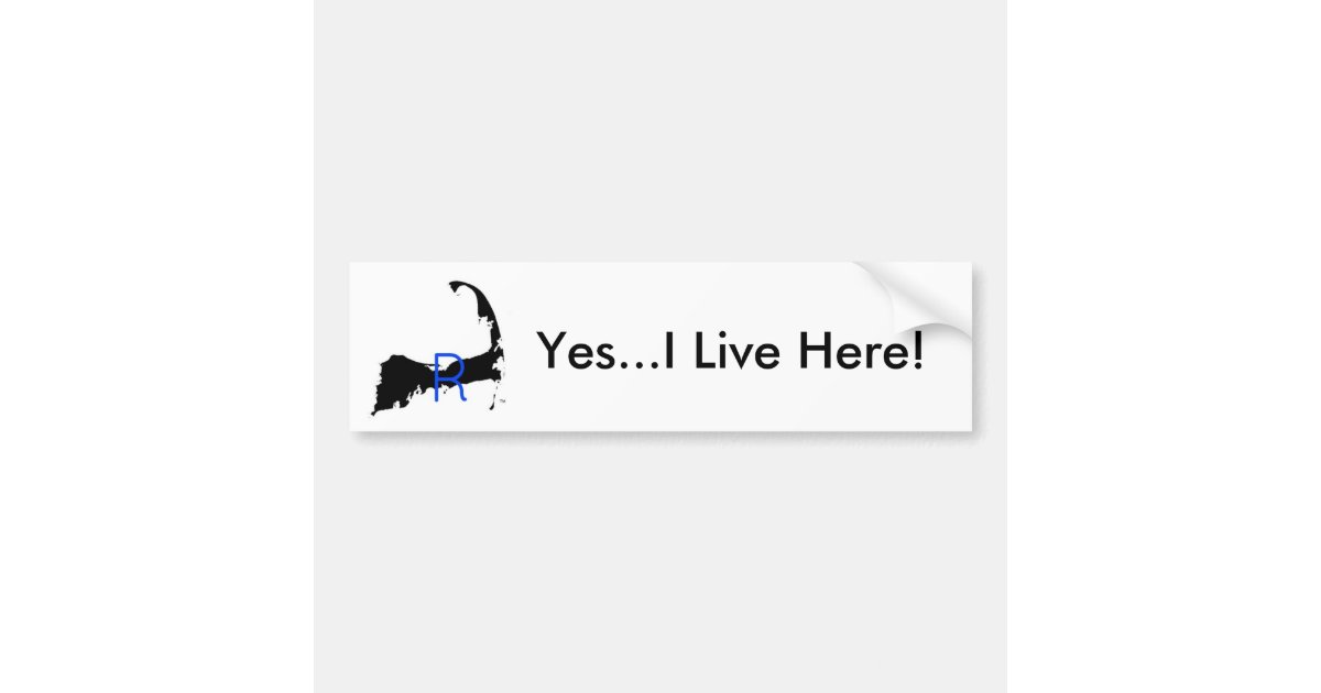 Cape Cod Resident Bumper Sticker | Zazzle