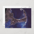 Cape Cod Satellite Photograph Postcard | Zazzle