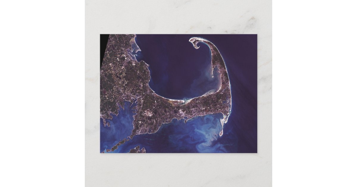 Cape Cod Satellite Photograph Postcard | Zazzle