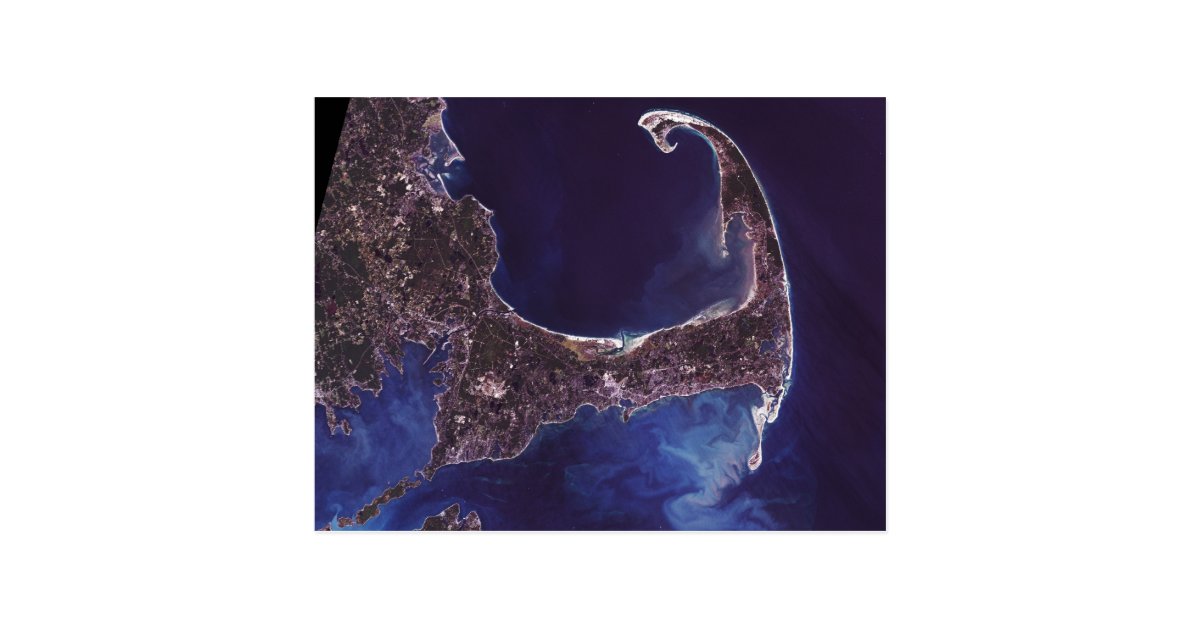 Cape Cod Satellite Photograph Postcard | Zazzle.com