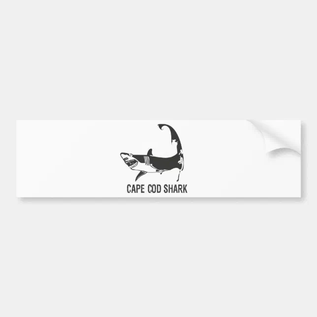 CAPE COD SHARK BUMPER STICKER | Zazzle
