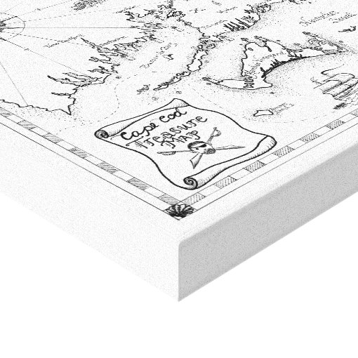 Cape Cod Treasure Map Canvas Print | Zazzle
