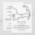 Cape Cod Wedding Welcome Letter and Itinerary Thank You Card | Zazzle