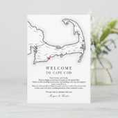 Cape Cod Wedding Welcome Letter and Itinerary Thank You Card | Zazzle