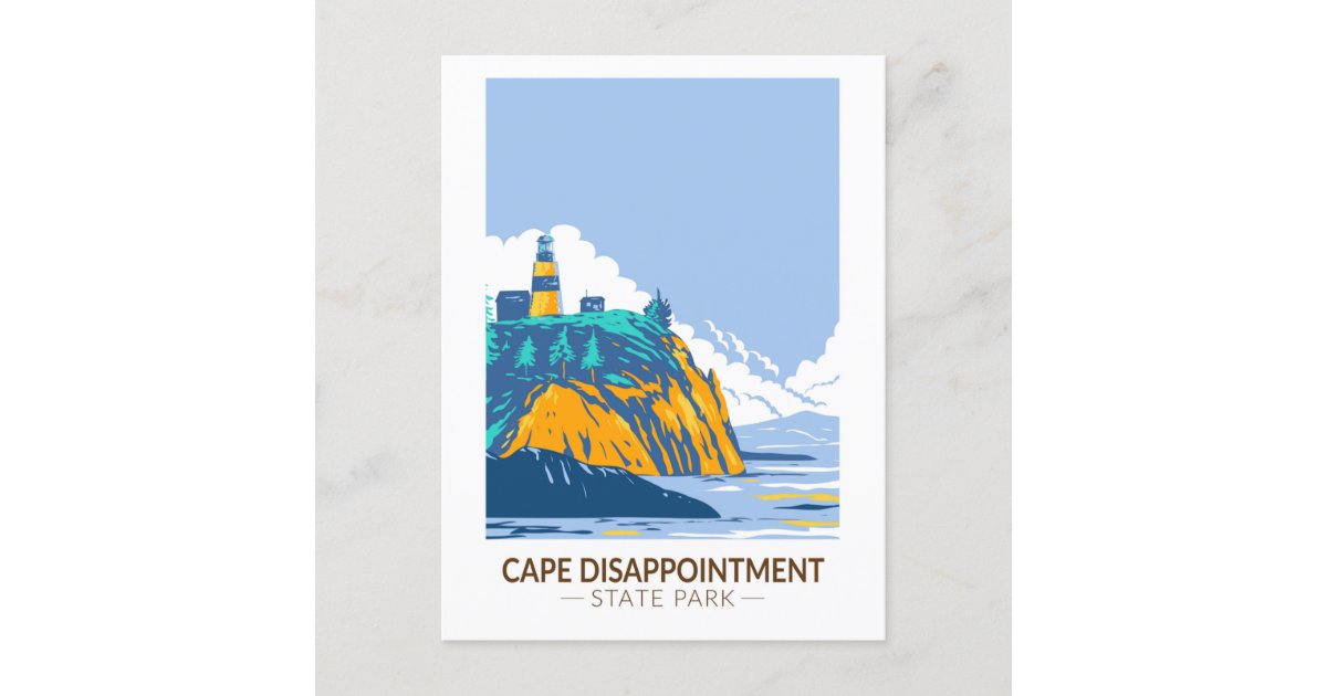 Cape Disappointment State Park Washington Vintage Postcard | Zazzle