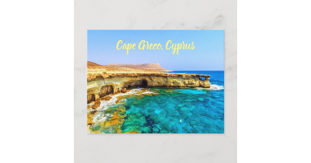 Cape Greco Cyprus stylized Postcard | Zazzle