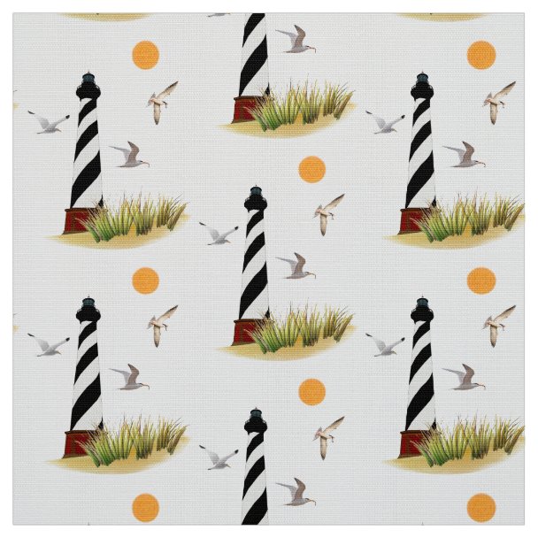 Cape Hatteras Lighthouse Fabric | Zazzle