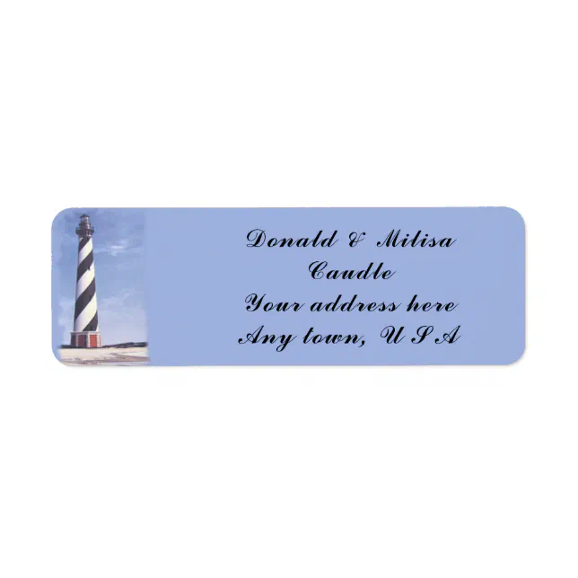 CAPE HATTERAS LIGHTHOUSE* LABEL | Zazzle