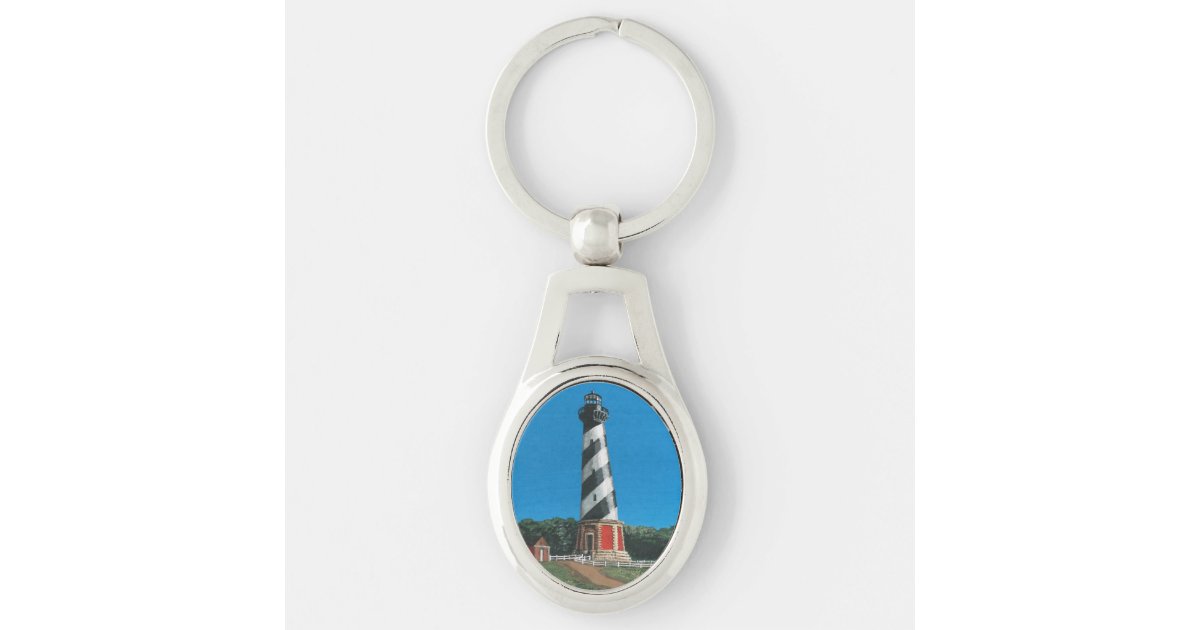 Cape Hatteras Lighthouse Metal Keychain | Zazzle