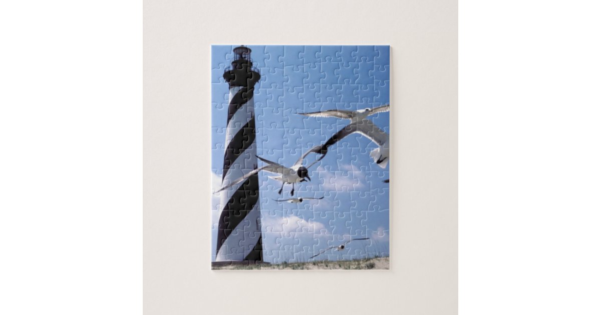 Cape Hatteras Lighthouse North Carolina lighthouse Jigsaw Puzzle | Zazzle