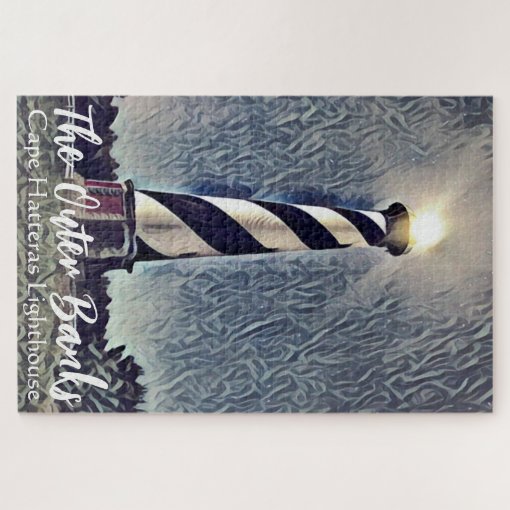 Cape Hatteras Lighthouse Outer Banks OBX NC Jigsaw Puzzle | Zazzle