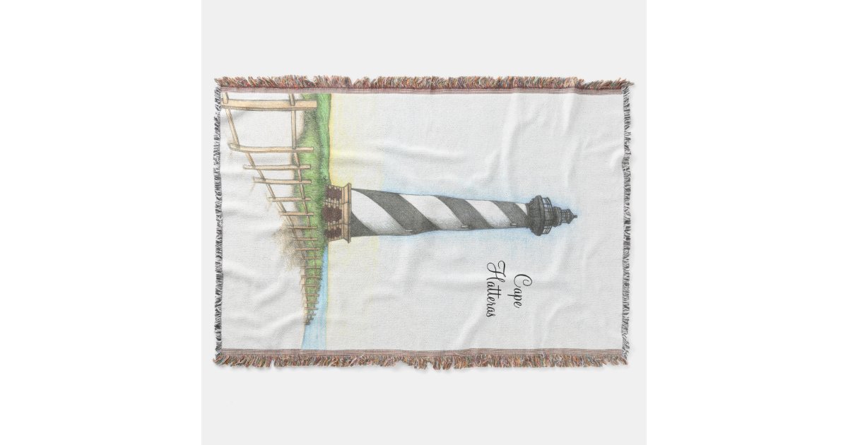 Cape Hatteras Lighthouse Woven Throw Blanket | Zazzle