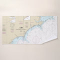 Cape Hatteras to Charleston Nautical Chart 11520 Bath Towel Set | Zazzle