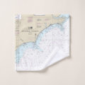 Cape Hatteras to Charleston Nautical Chart 11520 Bath Towel Set | Zazzle