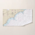 Cape Hatteras to Charleston Nautical Chart 11520 Bath Towel Set | Zazzle