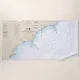 Cape Hatteras to Charleston Nautical Chart 11520 Beach Towel | Zazzle