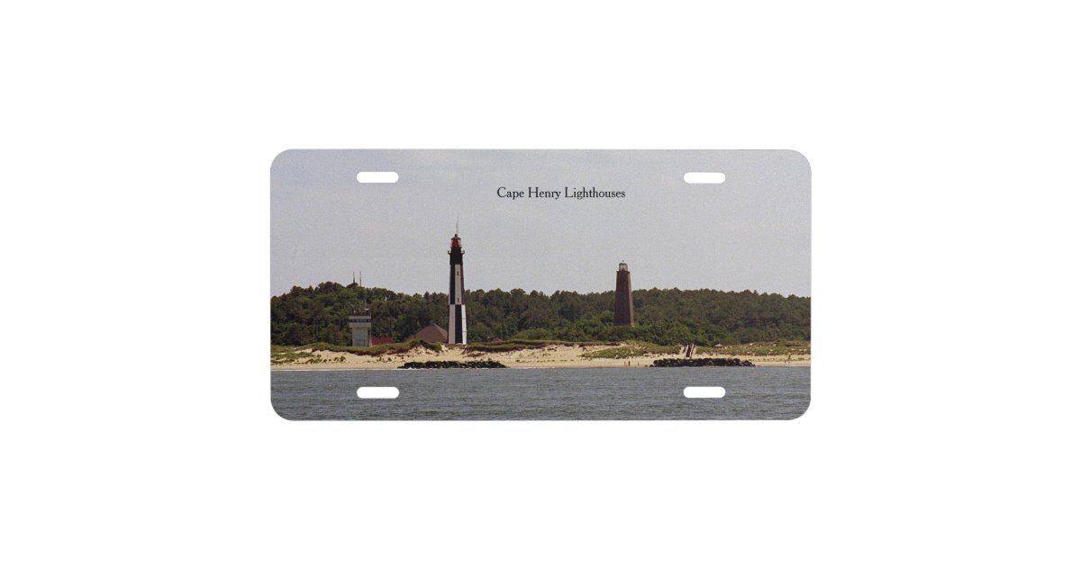 Cape Henry Lighthouse license plate | Zazzle