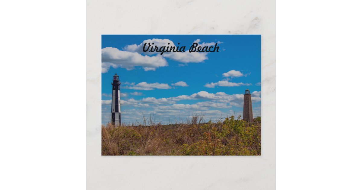 Cape Henry Lighthouses - Virginia Beach Postcard | Zazzle