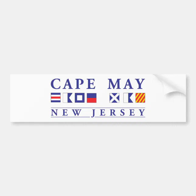 Cape May New Jersey Bumper Sticker | Zazzle