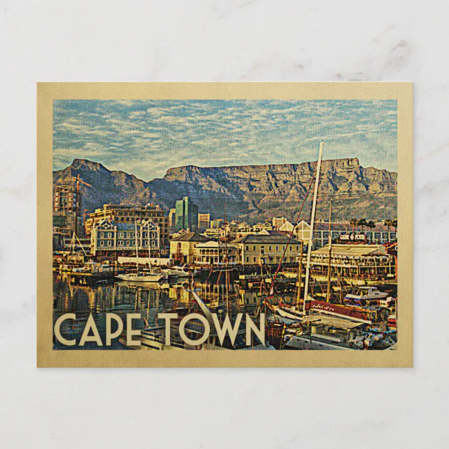 Cape Town Postcard South Africa Vintage Travel | Zazzle