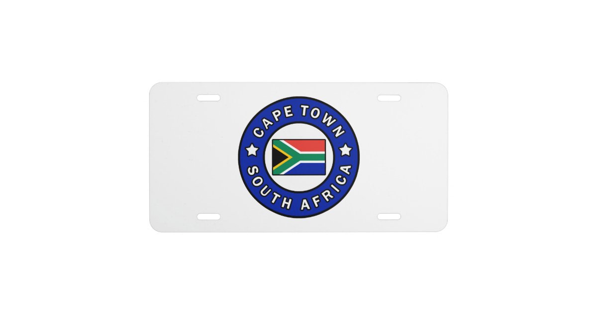 Cape Town South Africa License Plate | Zazzle