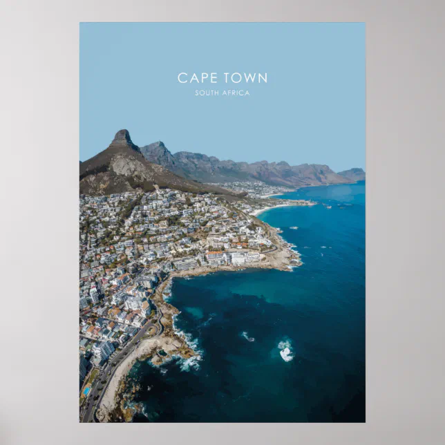 Cape Town, South Africa Travel Artwork Poster | Zazzle