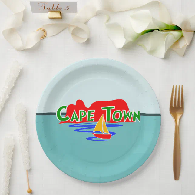 Cape Town Table Mountain South Africa Paper Plates | Zazzle