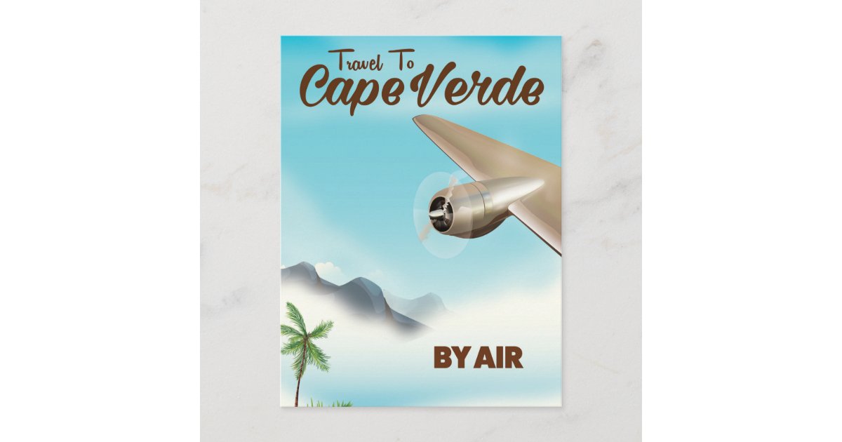Cape Verde Air travel poster Postcard | Zazzle