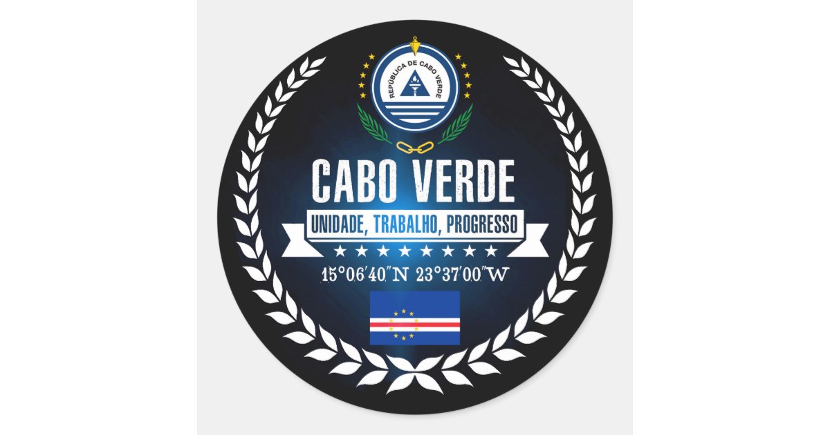 Cape Verde Classic Round Sticker | Zazzle