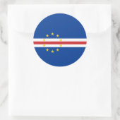 Cape Verdean Flag, Flag of Cape Verde Classic Round Sticker | Zazzle