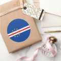 Cape Verdean Flag, Flag of Cape Verde Classic Round Sticker | Zazzle