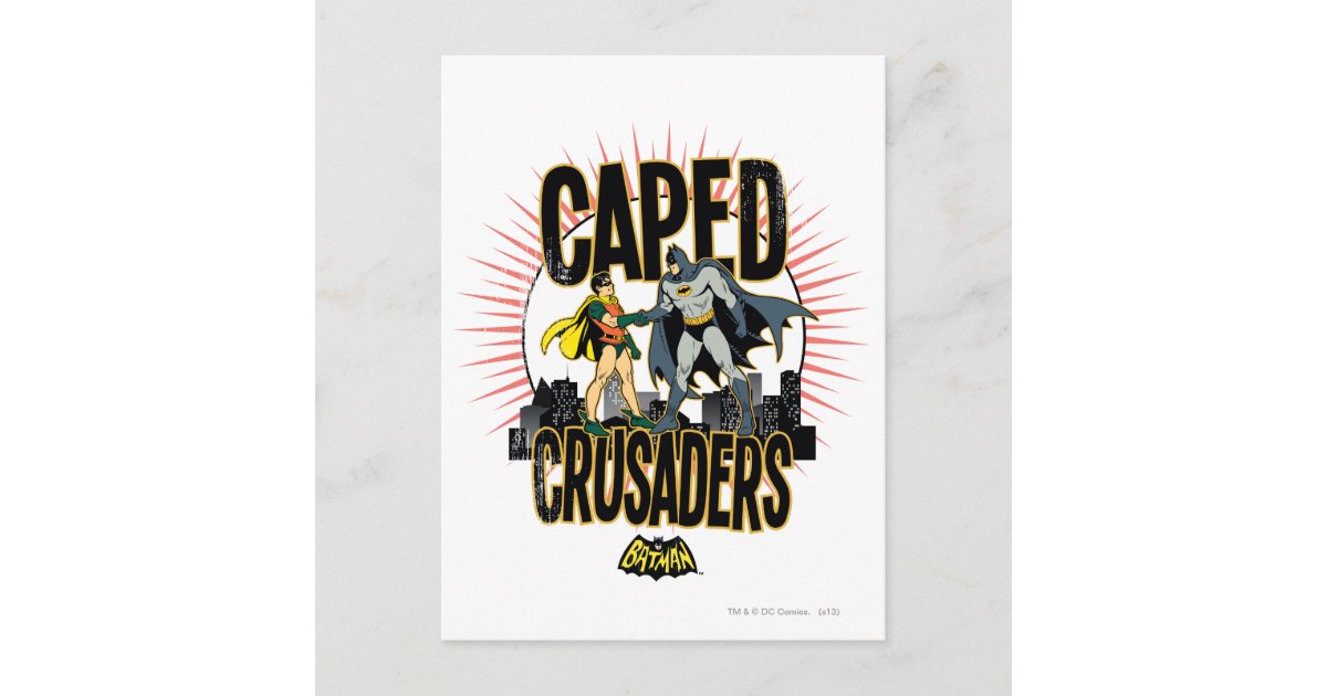 Caped Crusaders Graphic Postcard | Zazzle