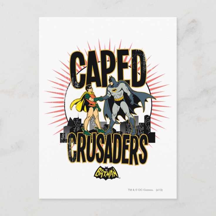 Caped Crusaders Graphic Postcard | Zazzle