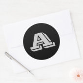Capital Letter A Large Round Stickers by Janz | Zazzle