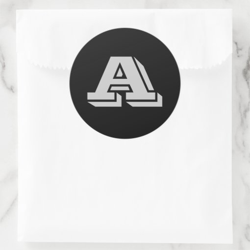 Capital Letter A Large Round Stickers by Janz | Zazzle