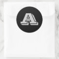 Capital Letter A Large Round Stickers by Janz | Zazzle
