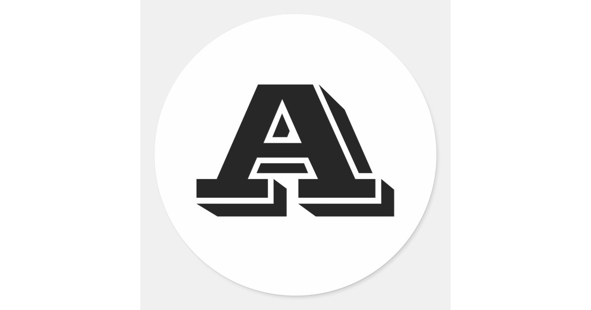 Capital Letter A small round Stickers by Janz | Zazzle
