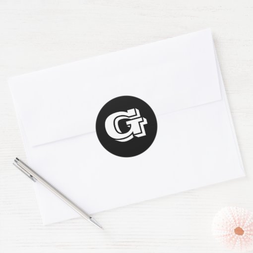 Capital Letter G Small Round Stickers by Janz | Zazzle
