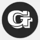 Capital Letter G Small Round Stickers by Janz | Zazzle
