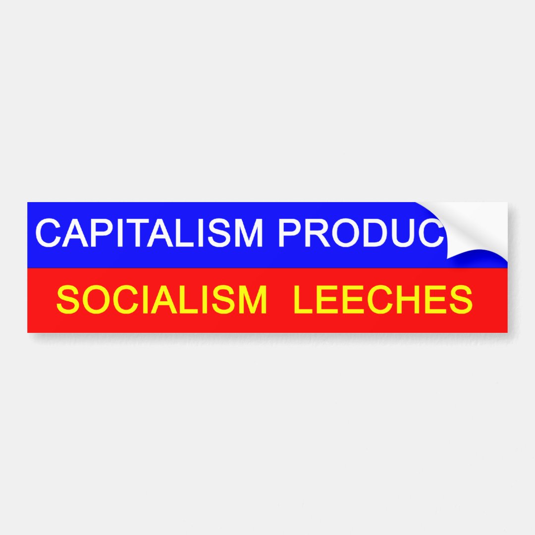 Capitalism vs Socialism Bumper Sticker | Zazzle