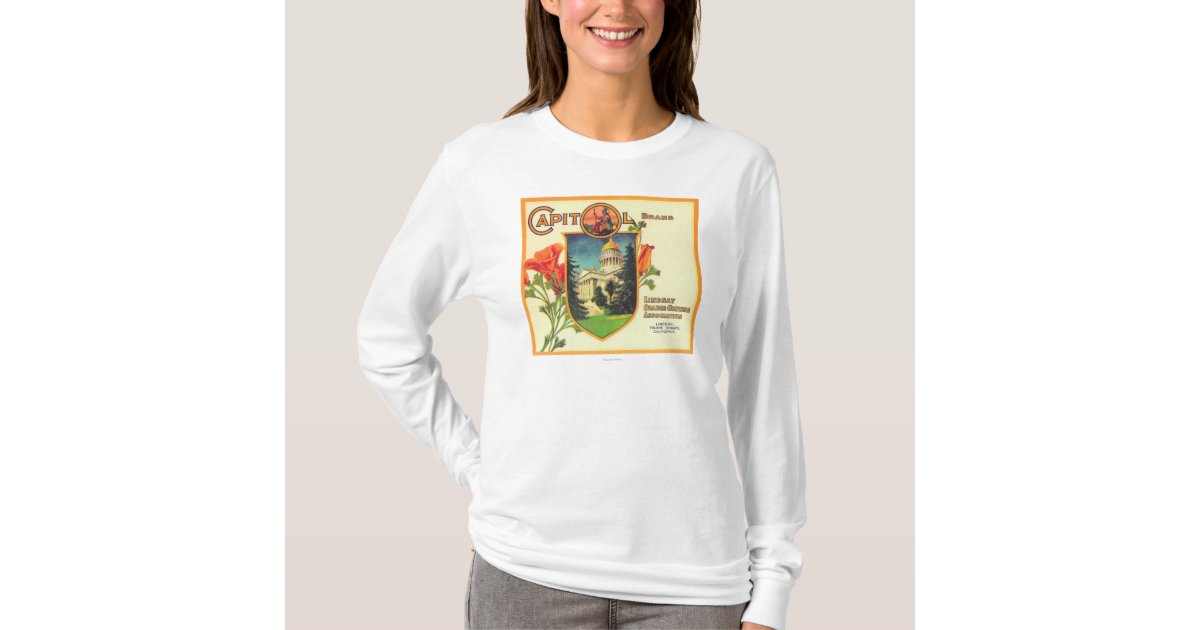 Capitol Orange LabelLindsay, CA T-Shirt | Zazzle