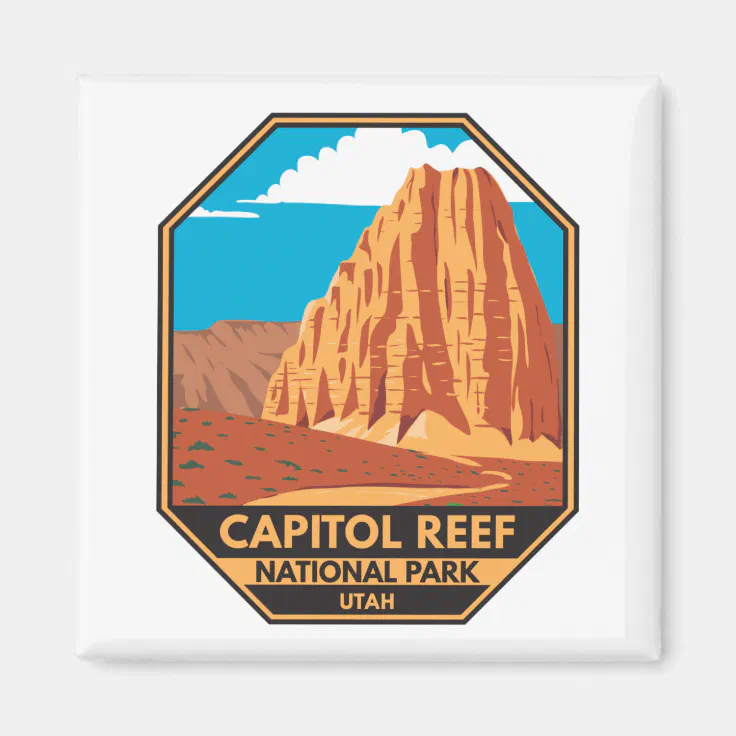 Capitol Reef National Park Cathedral Valley Loop Magnet | Zazzle